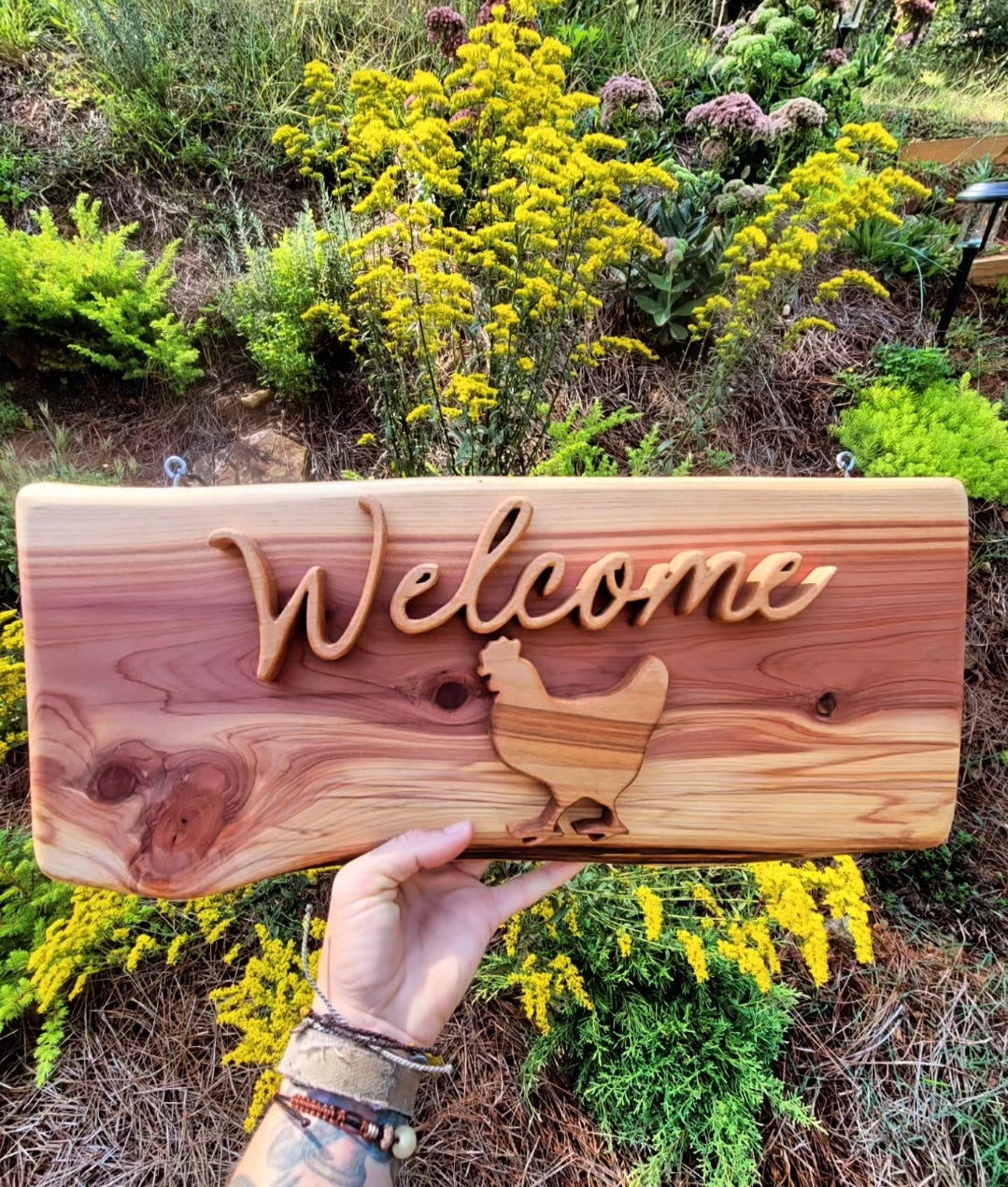 Chicken Welcome Sign – Long Creek Woodworking